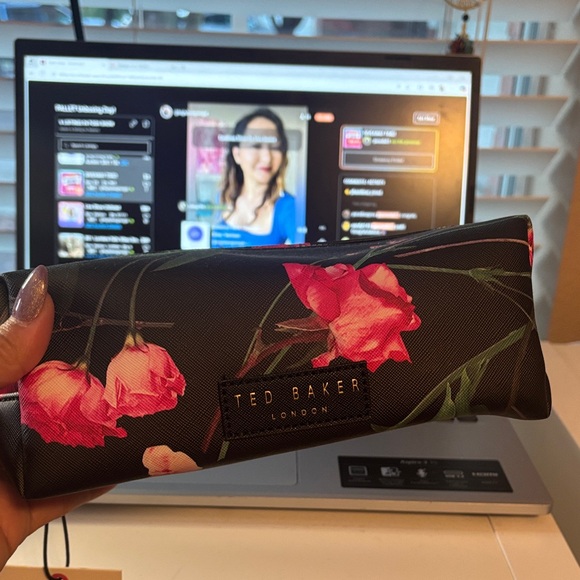 Ted Baker | Accessories | Ted Baker Black Case With Pink Floral Design ...